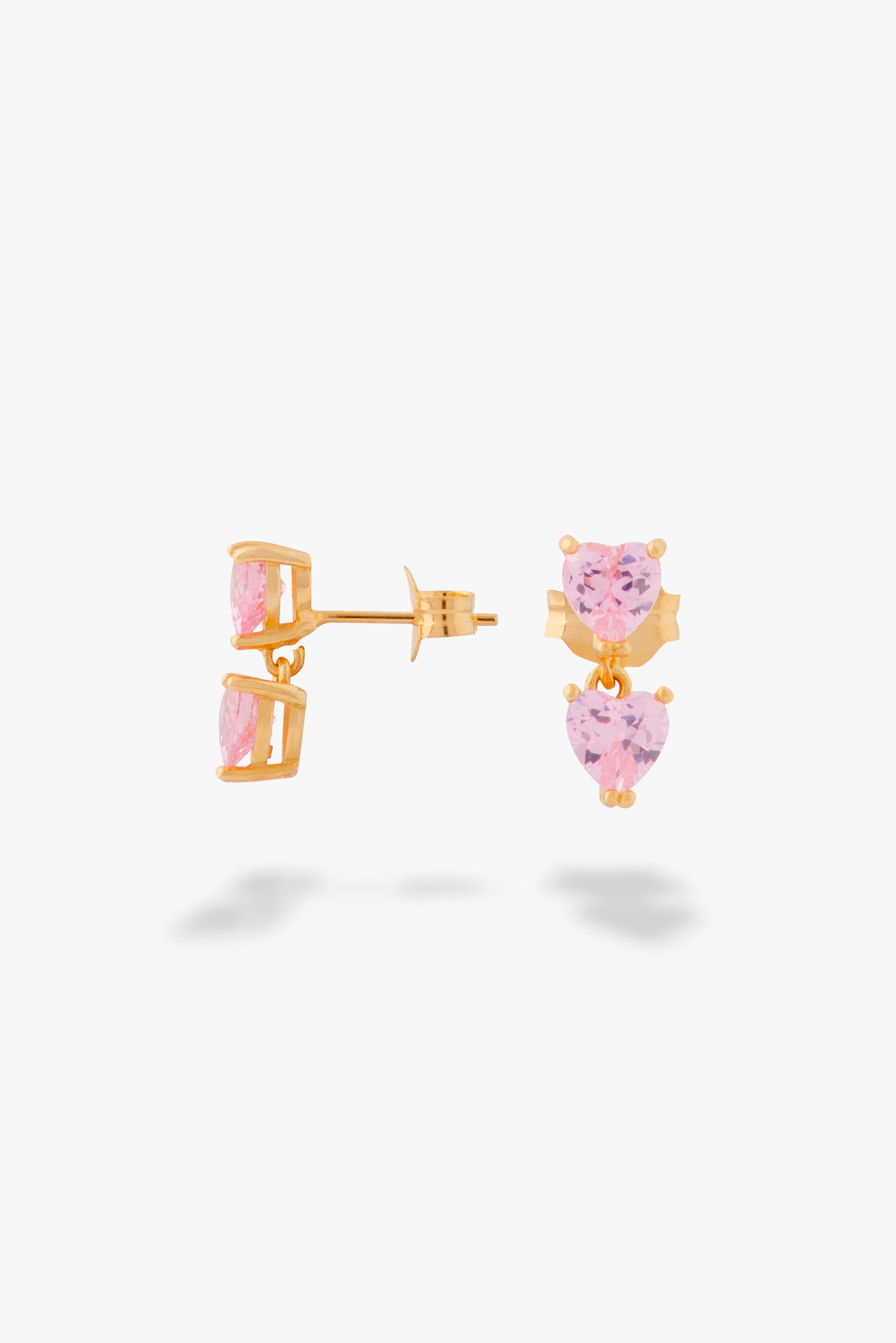 Double Whisper Heart Stud – Wilhelmina Garcia